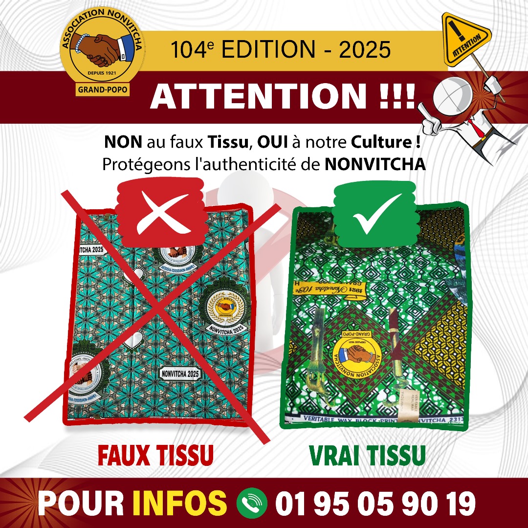 DISONS TOUS NON AU FAUX TISSU DIT ”NONVITCHA” ! – Association Nonvitcha